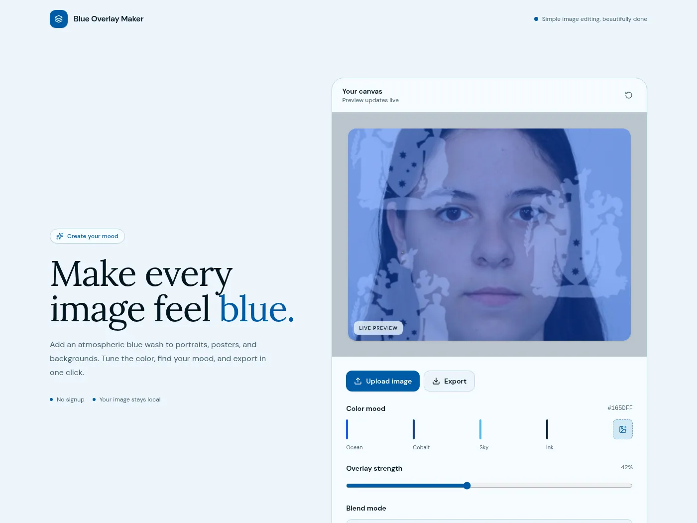 Blue Overlay Maker