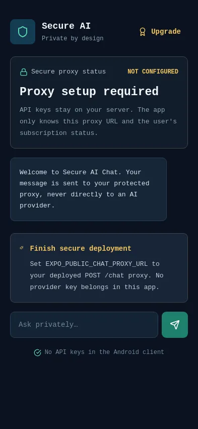 Secure AI Android Chat