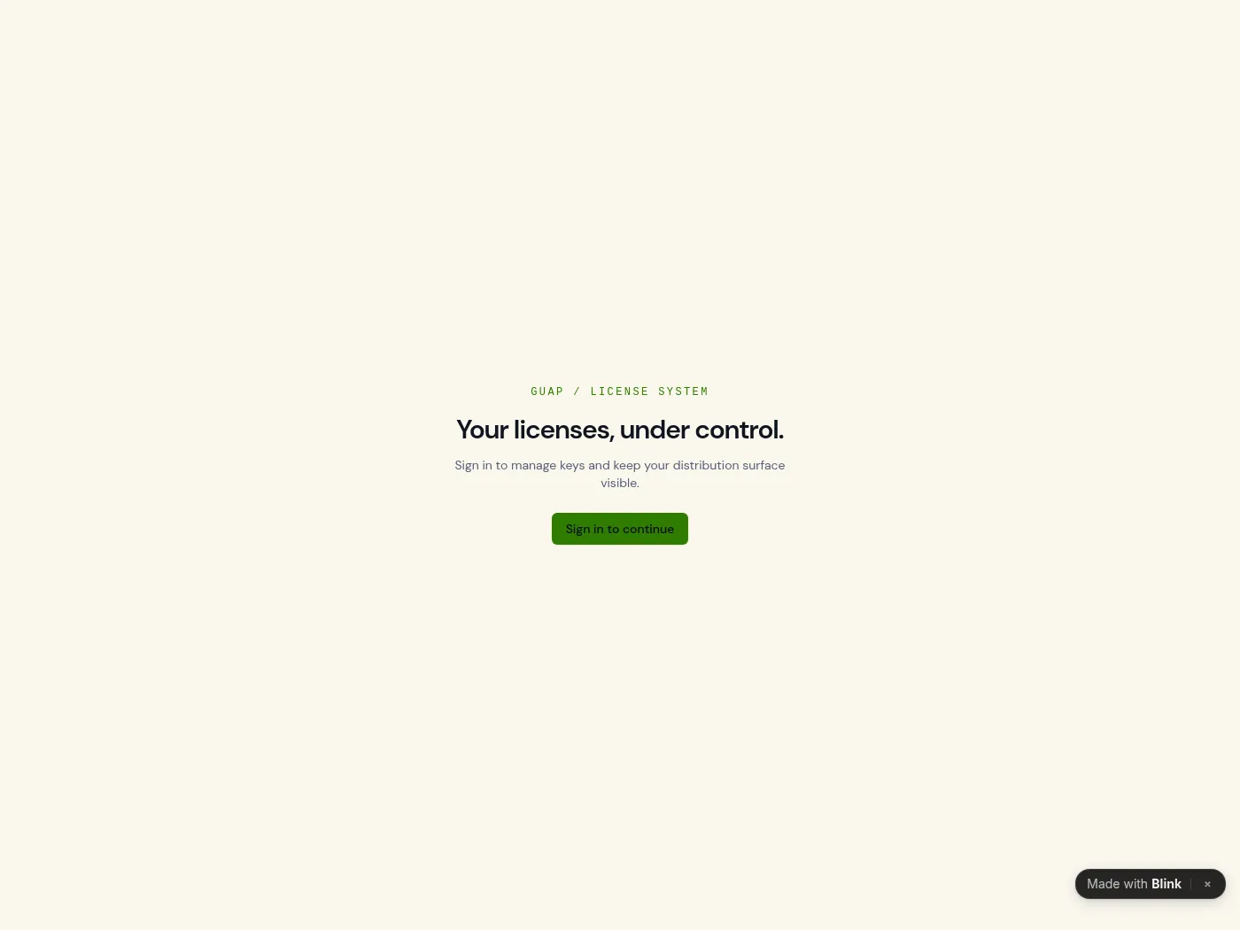 Guap License System