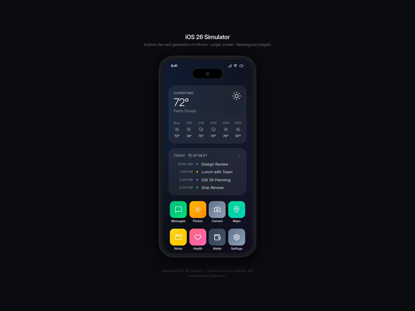 iOS 26 Web Simulator