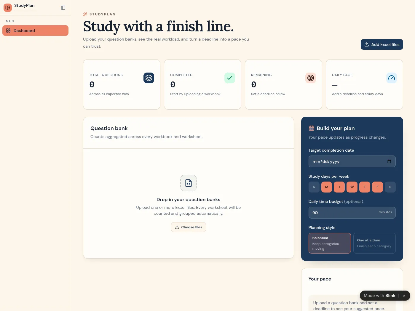 StudyPlan Excel Tracker
