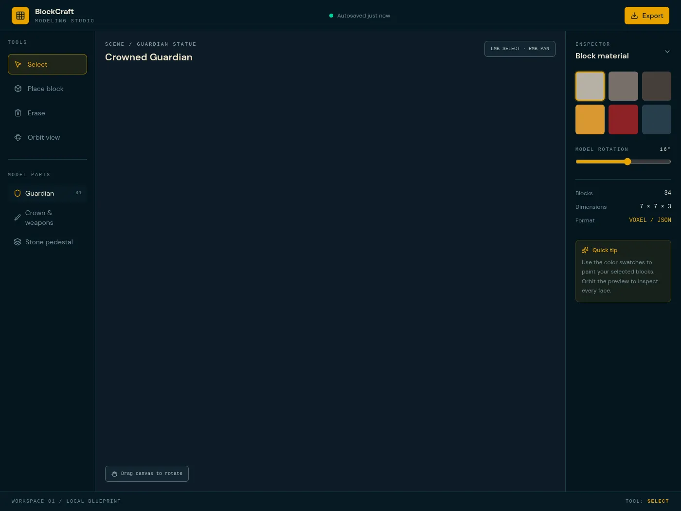 BlockCraft Modeler