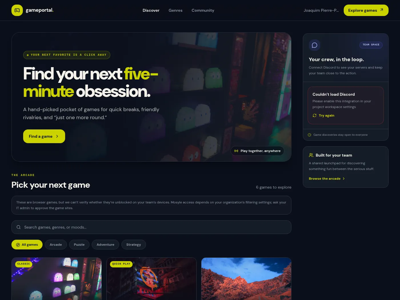 GamePortal Connect