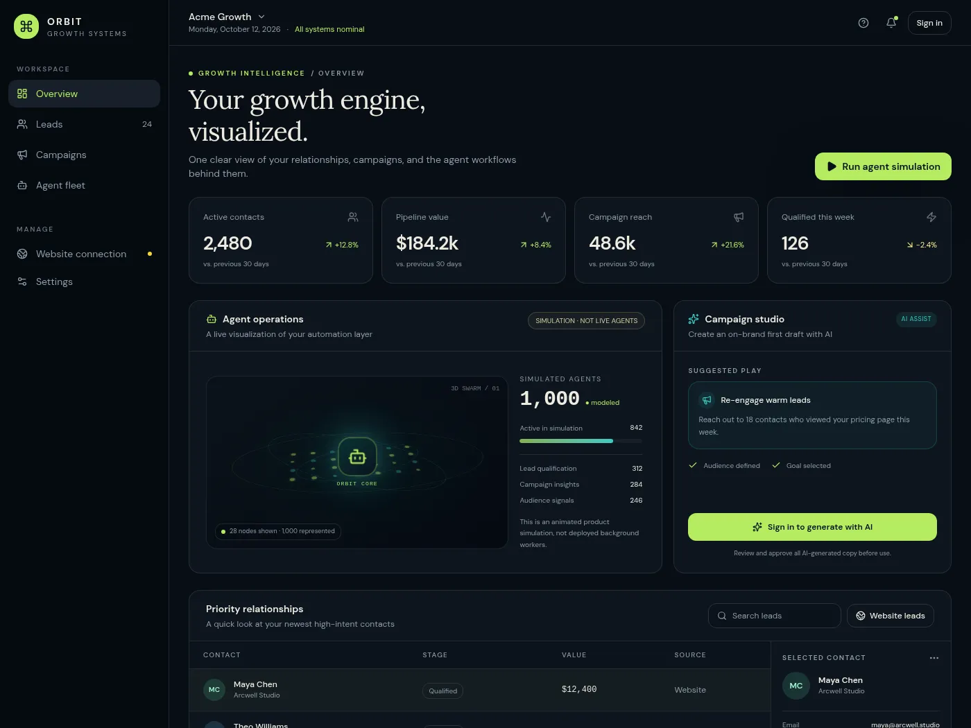 AI Agent CRM 3D Suite