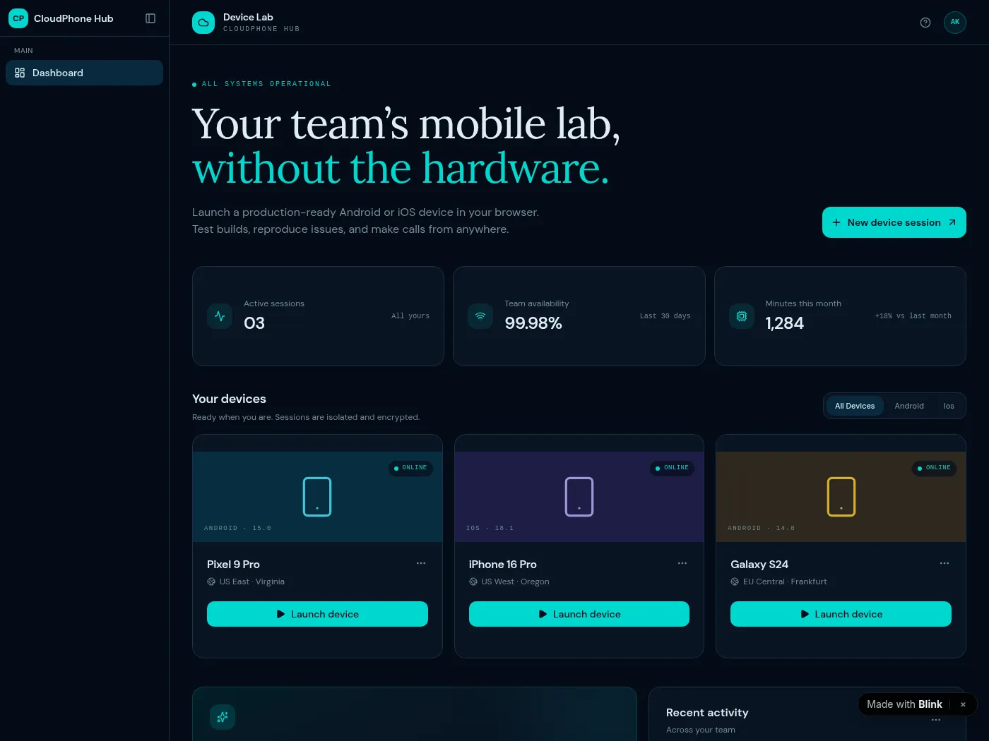 CloudPhone Hub
