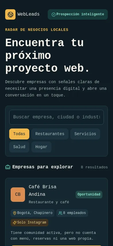 Web Leads Finder Mobile