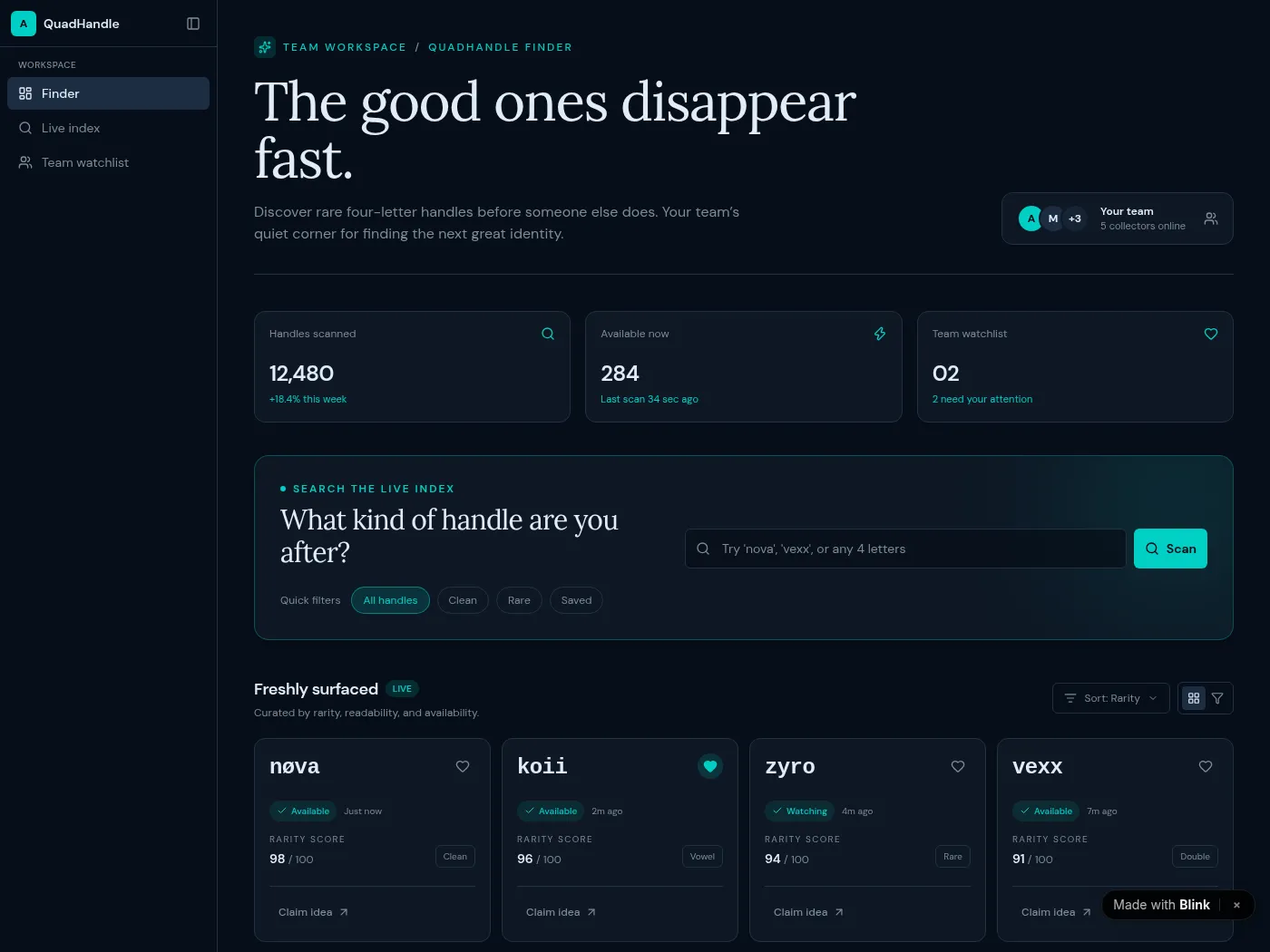QuadHandle Finder