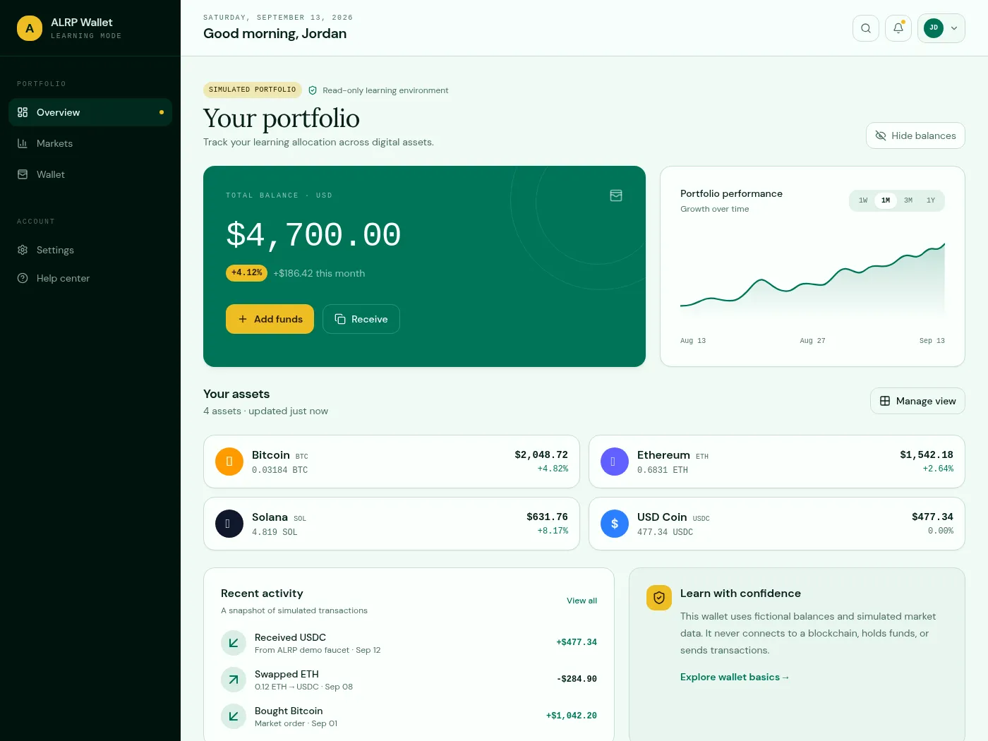 ALRP Crypto Wallet Simulator