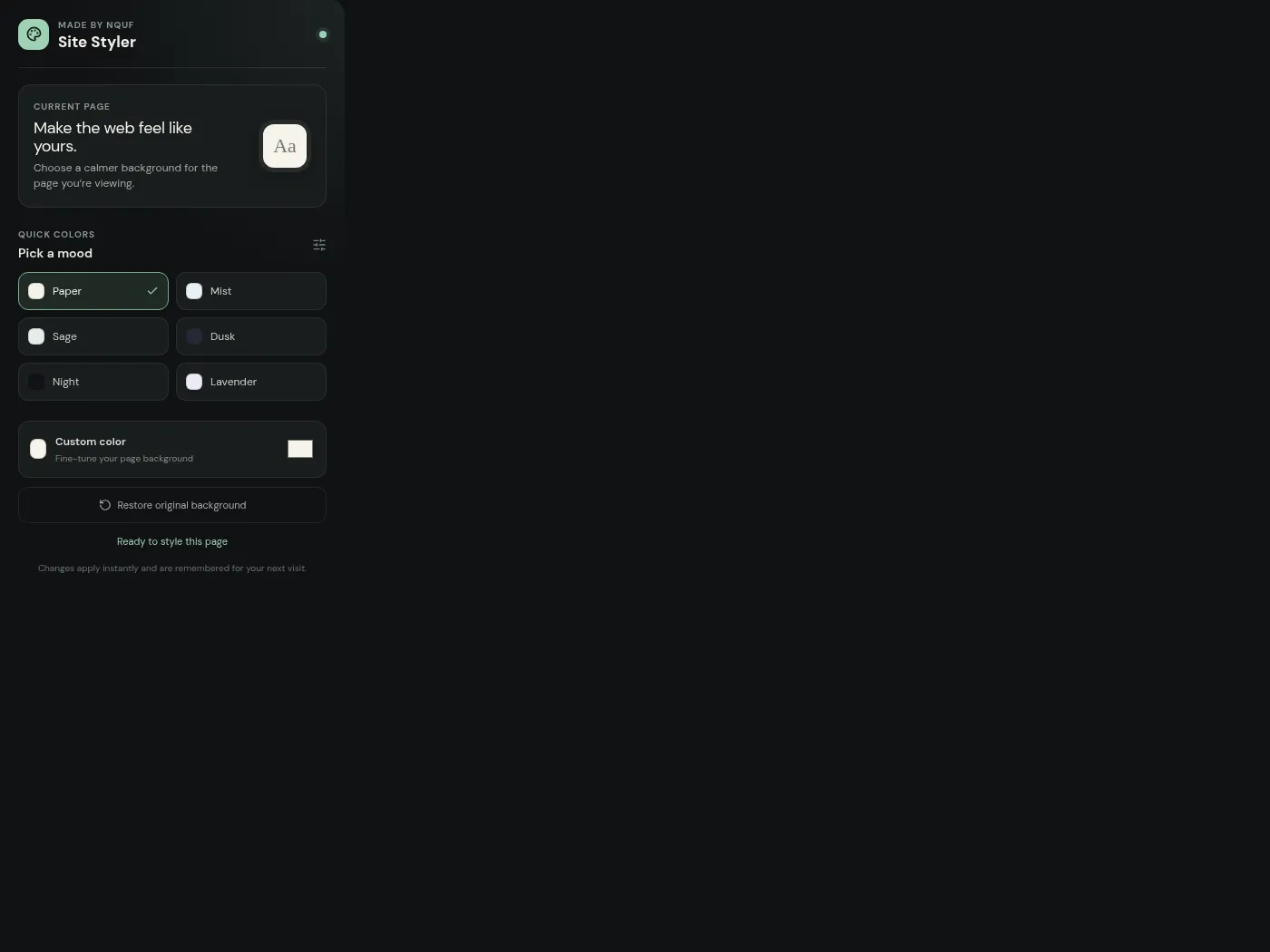 Nquf Site Styler