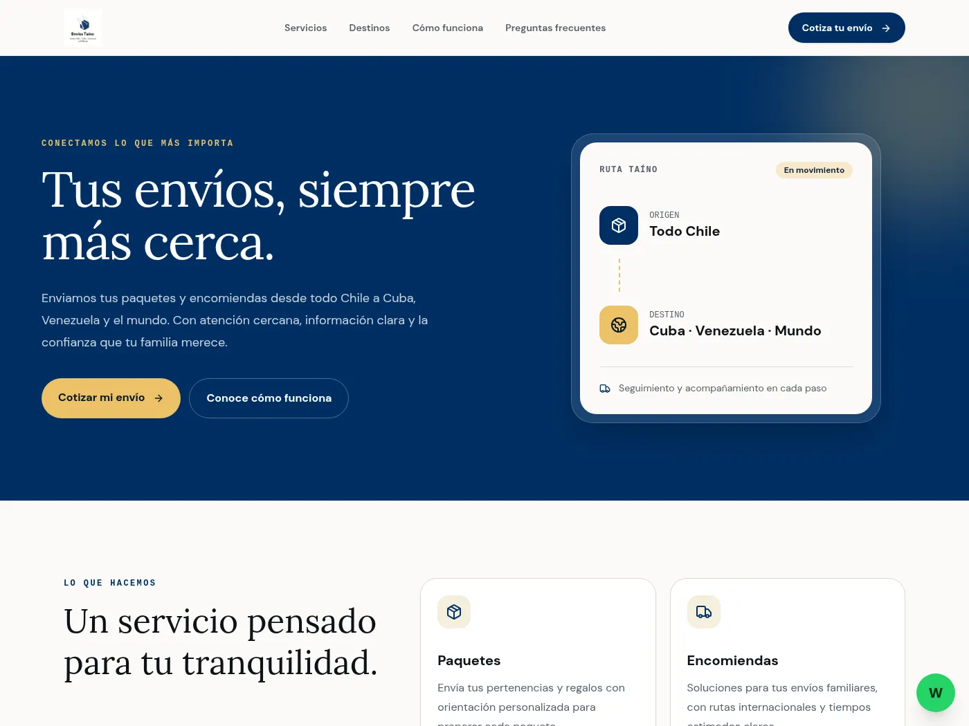 Envíos Taíno Pro Web