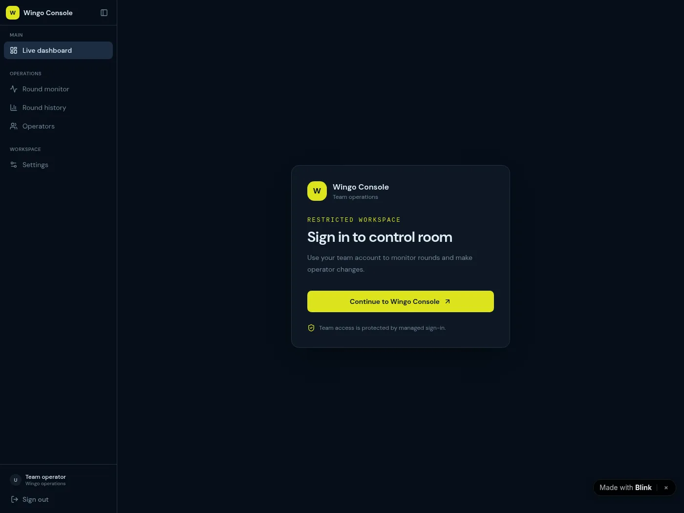 Wingo Admin Console