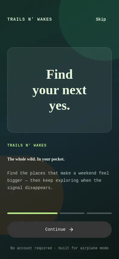 Trails N' Wakes Explorer