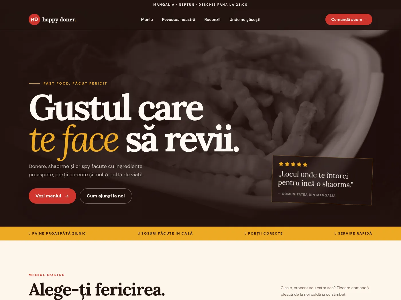 Happy Doner Website