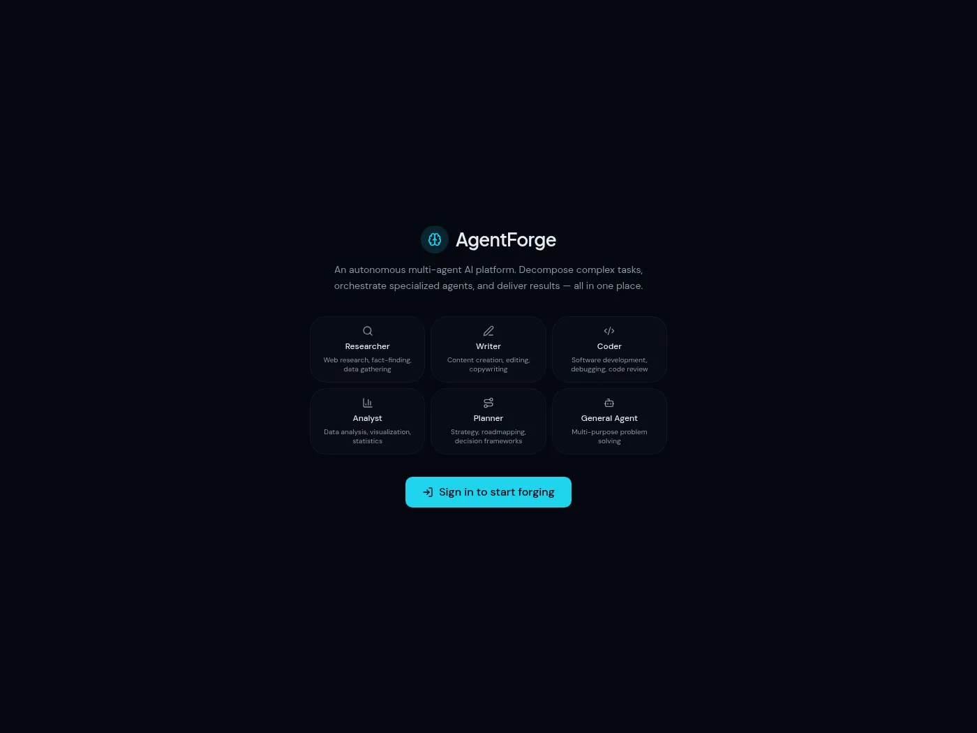 AgentForge AI Platform