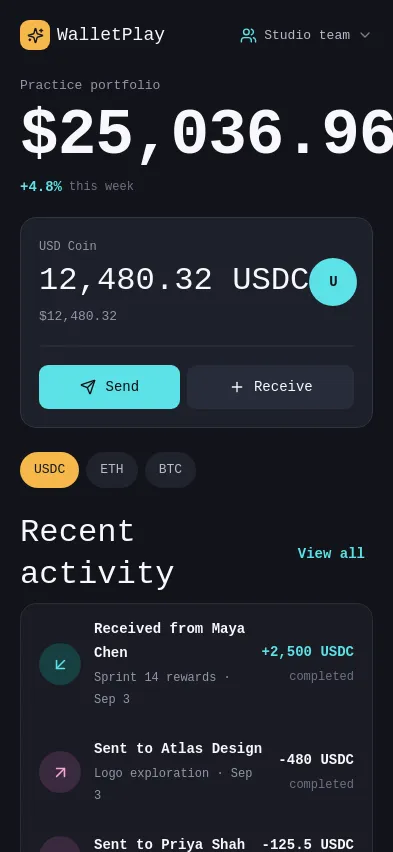 WalletPlay Simulator