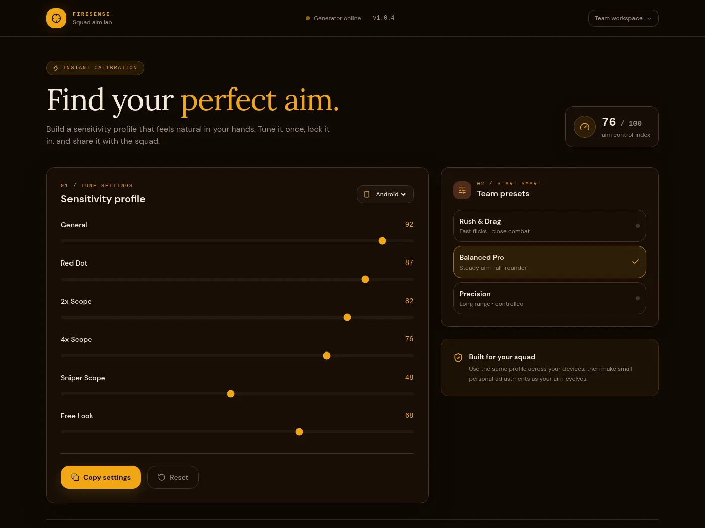 FireSense Customizer