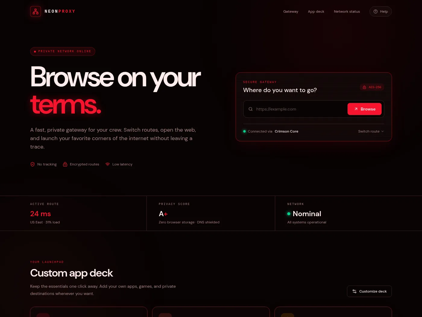 NeonProxy Portal
