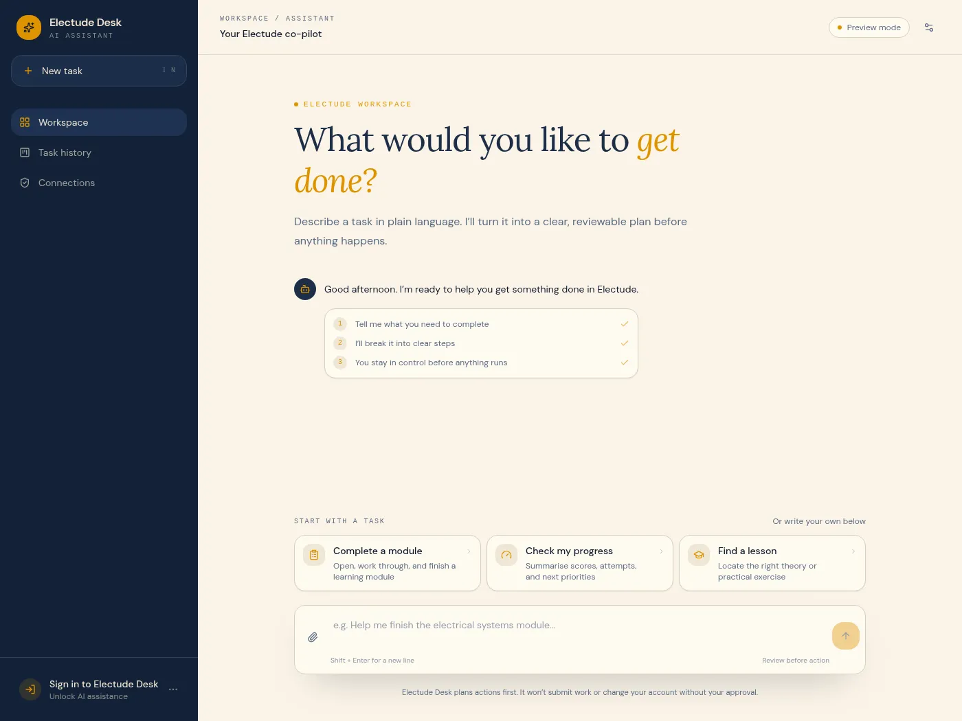 Electude AI Assistant