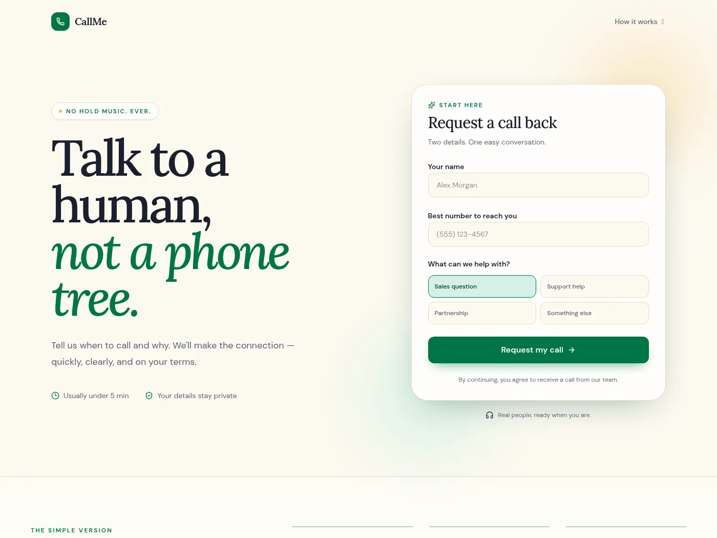 CallMe Web App