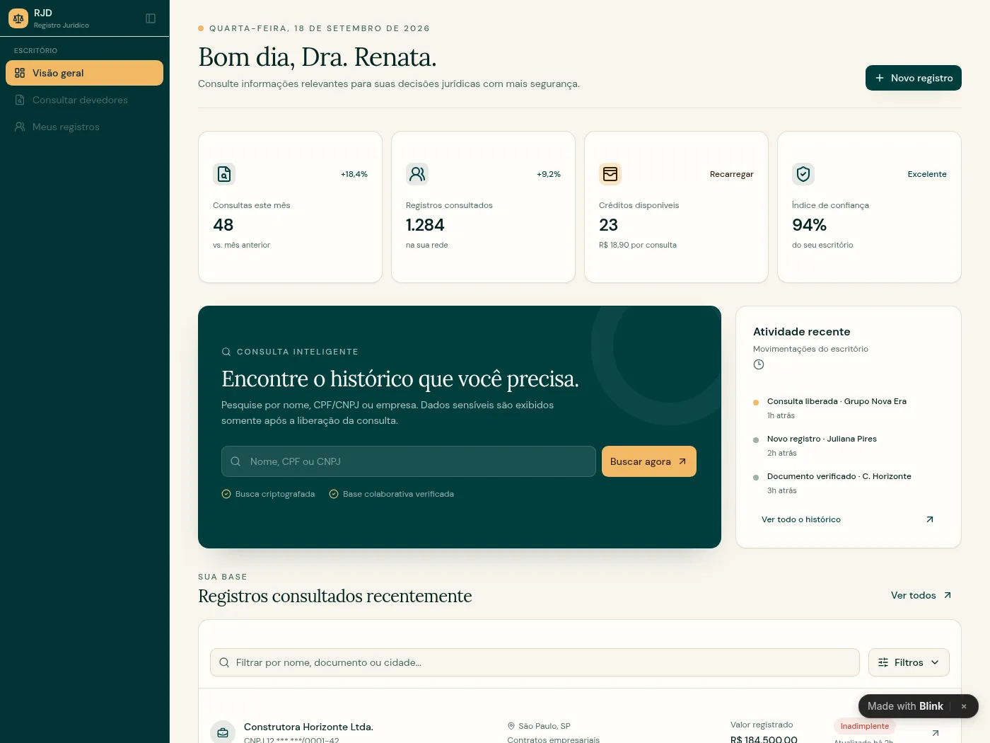 Registro Jurídico de Devedores