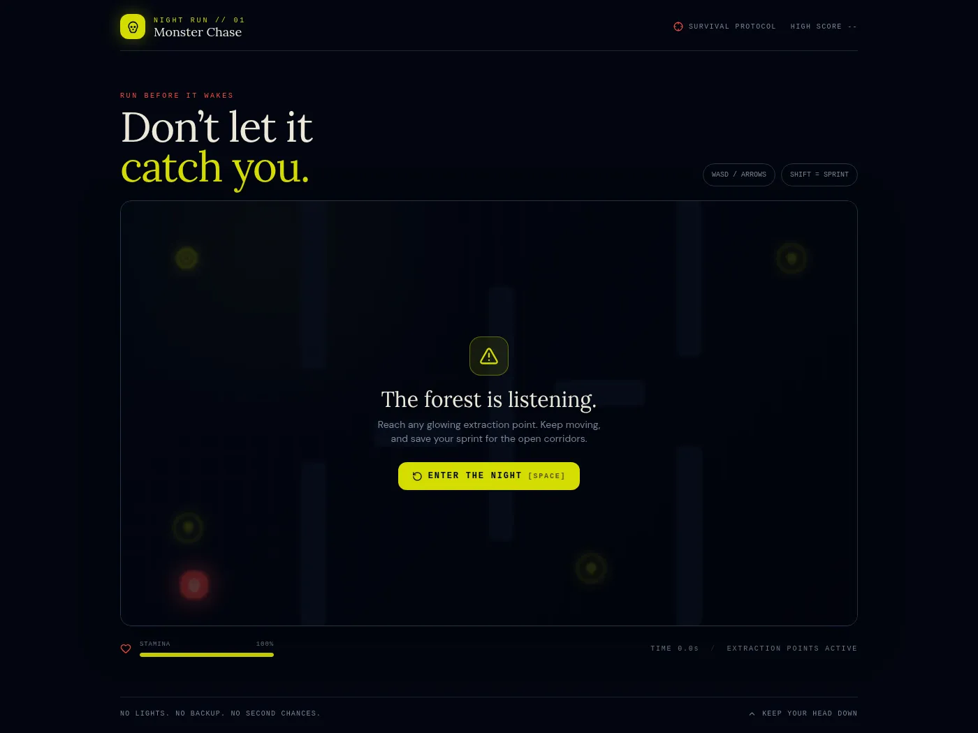 Monster Chase Game
