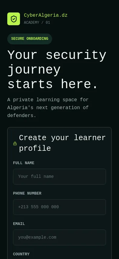 CyberAlgeria Mobile Academy