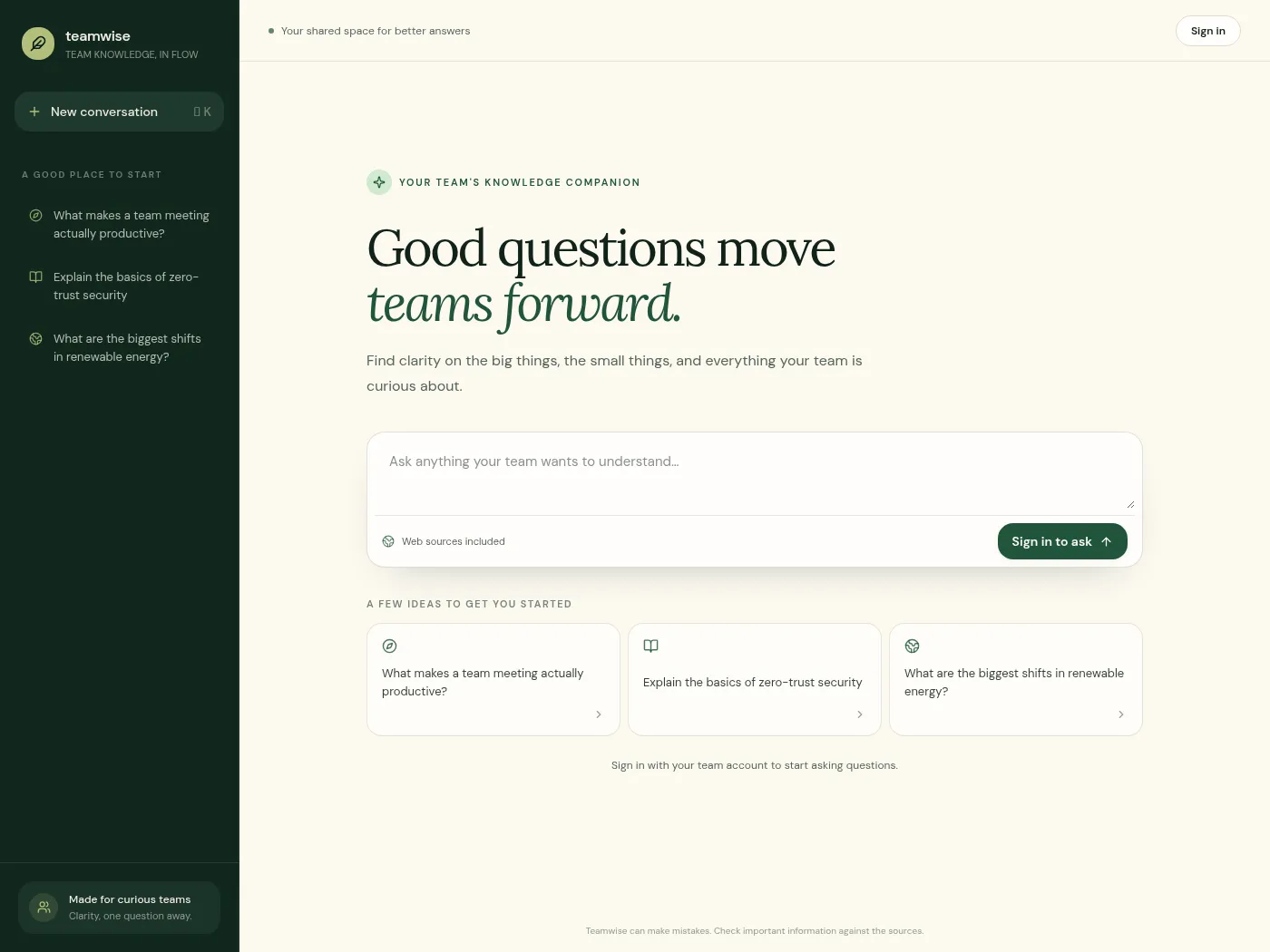 Teamwise AI Assistant