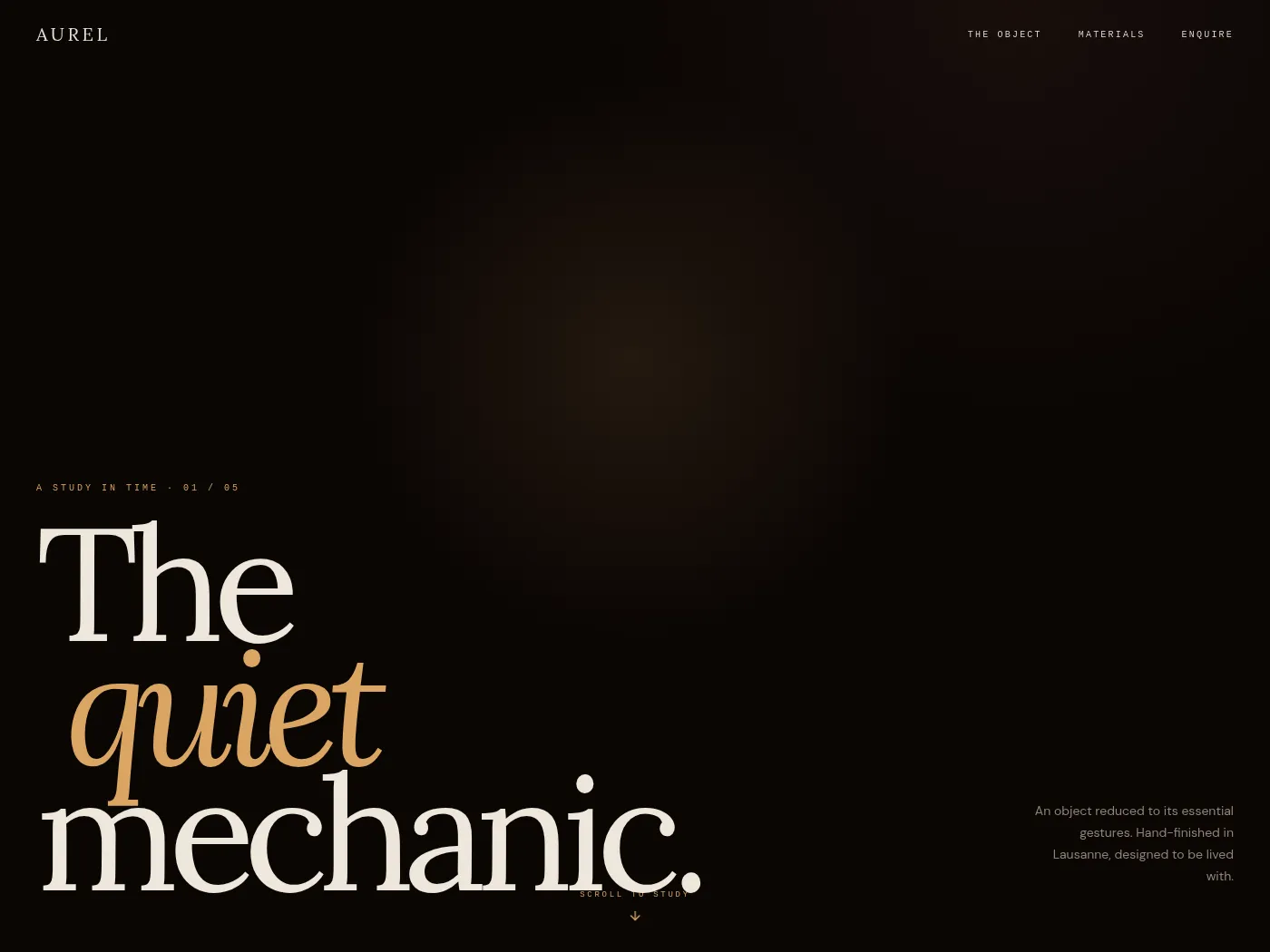 Cinematic 3D Product Site