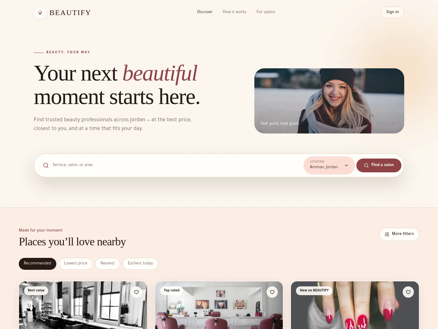 Beauty Salon Booker