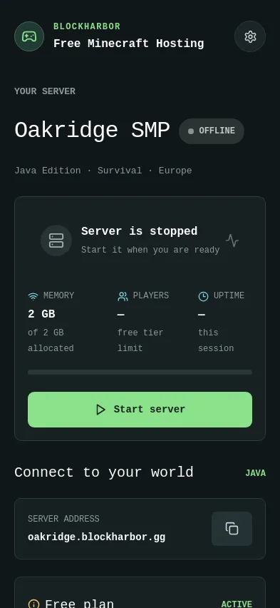 Free Minecraft Host