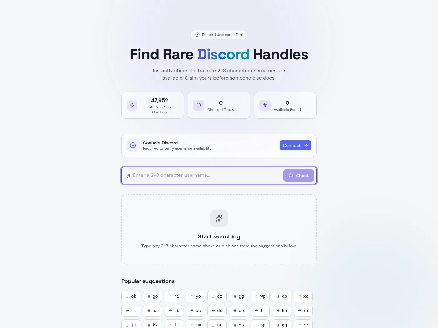 Instant Discord Username Checker