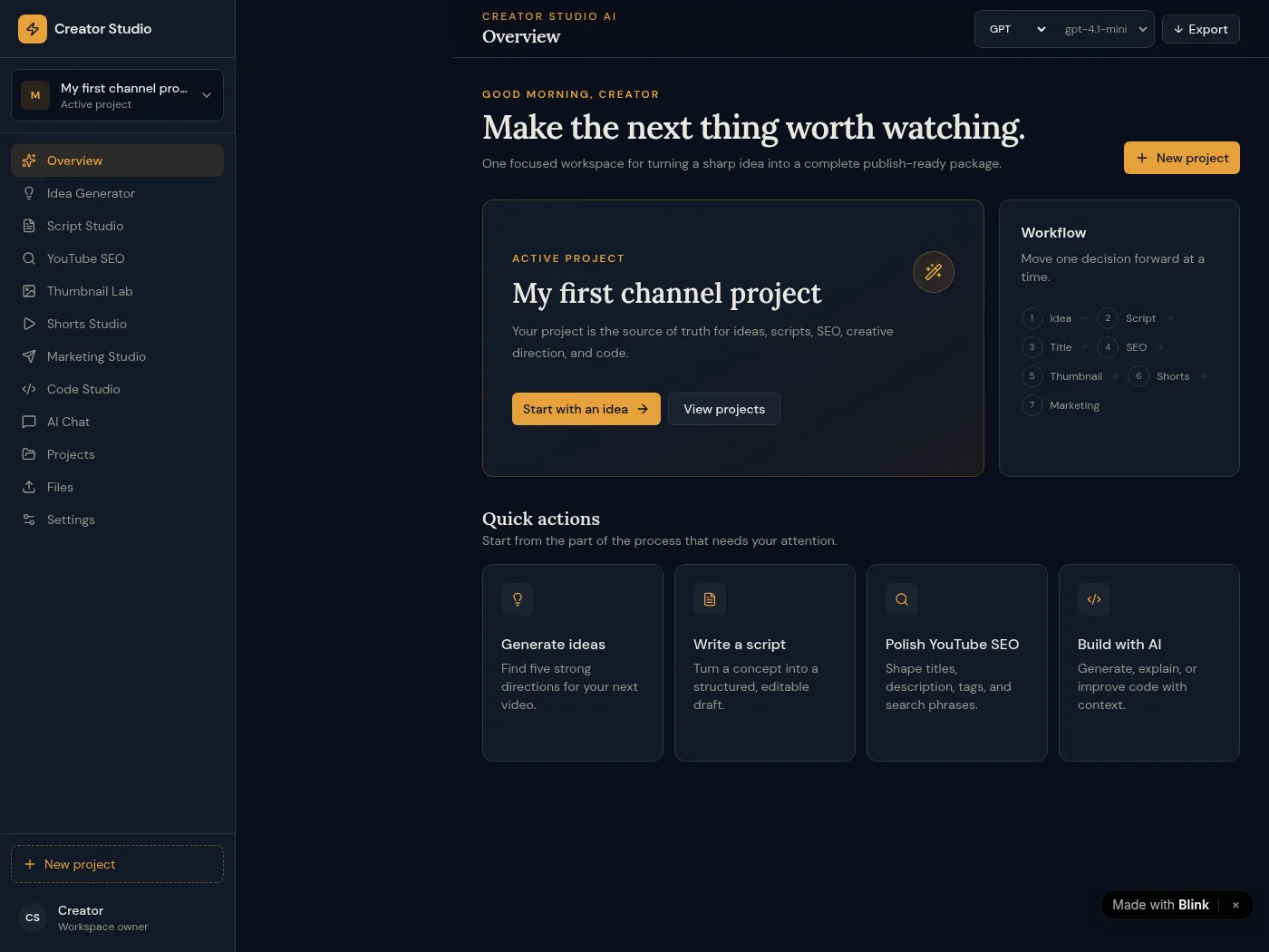 Creator Studio AI