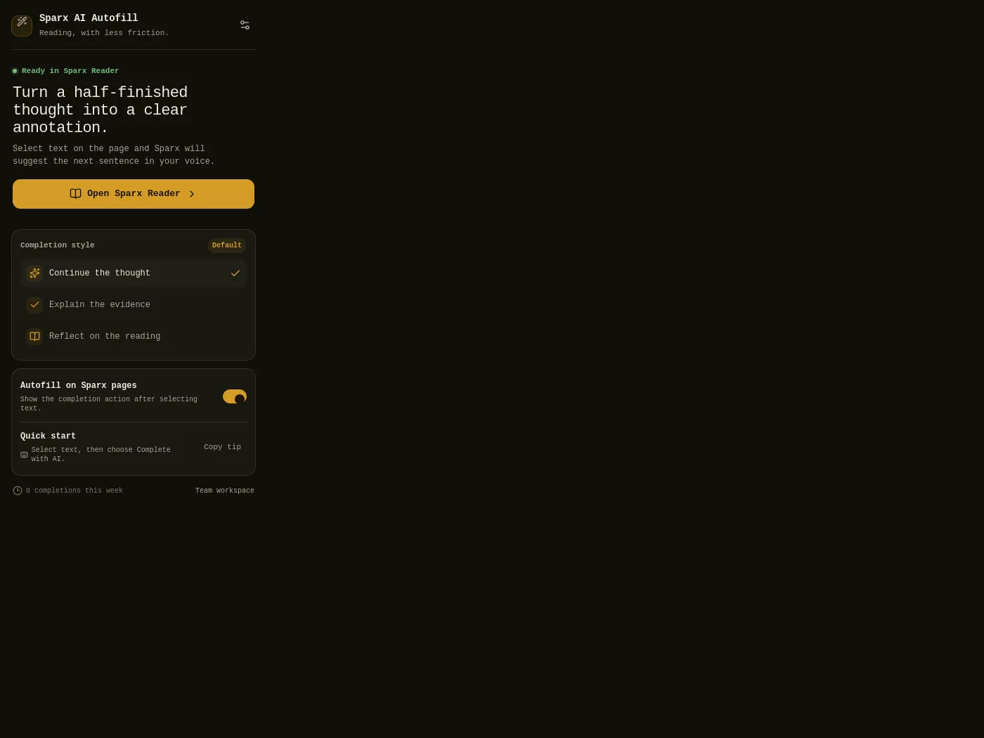 Sparx AI Autofill