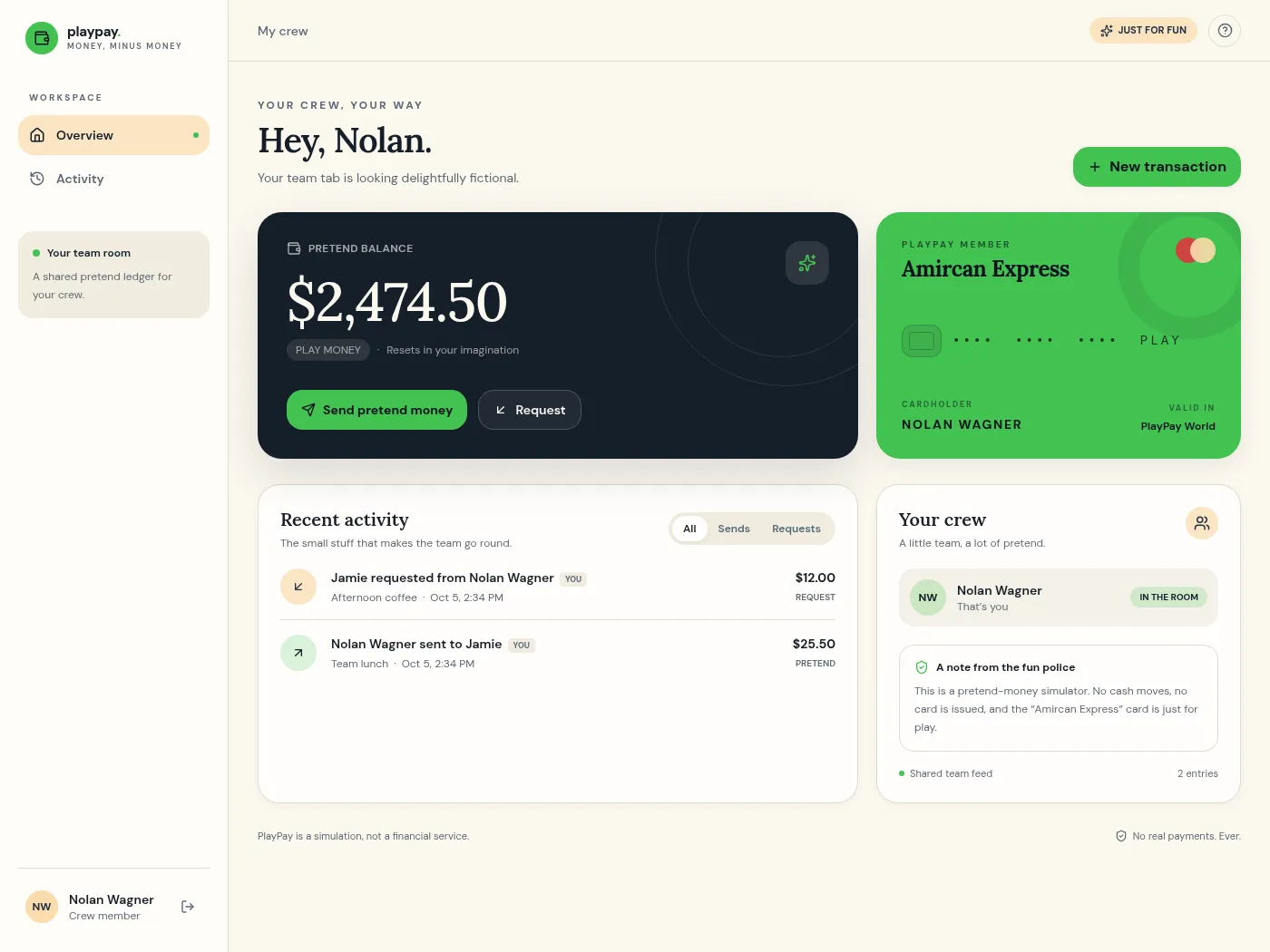 PlayPay Money Simulator