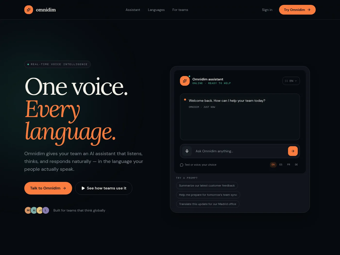 Omnidim Voice Web