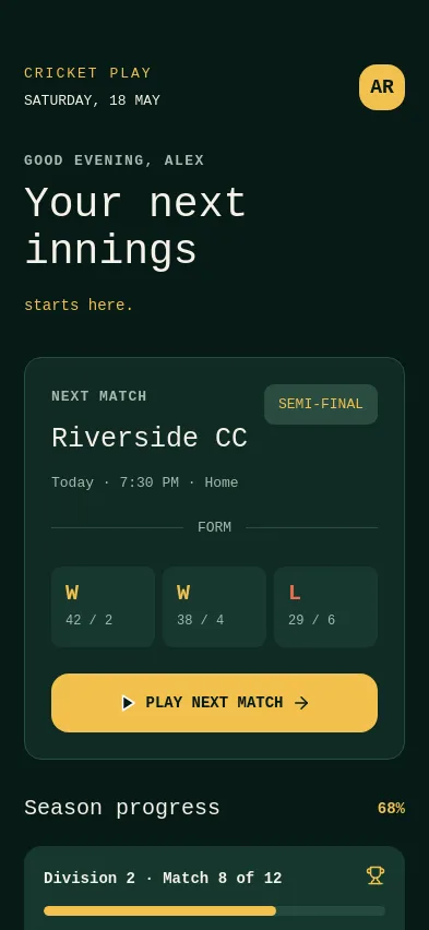 Cricket Play Mobile
