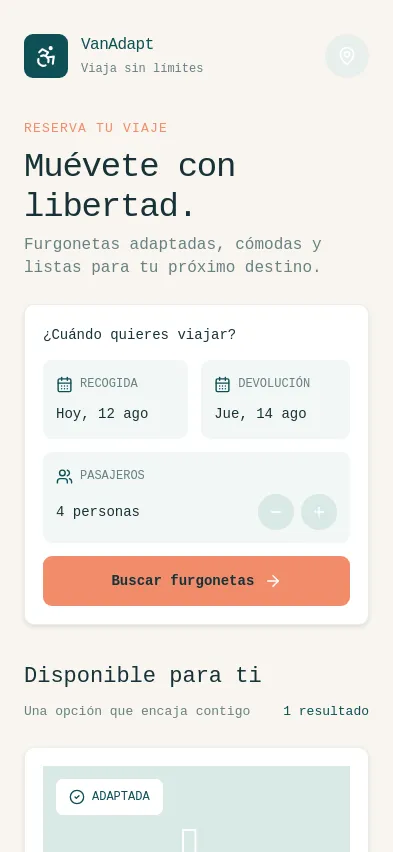 VanAdapt Booking App