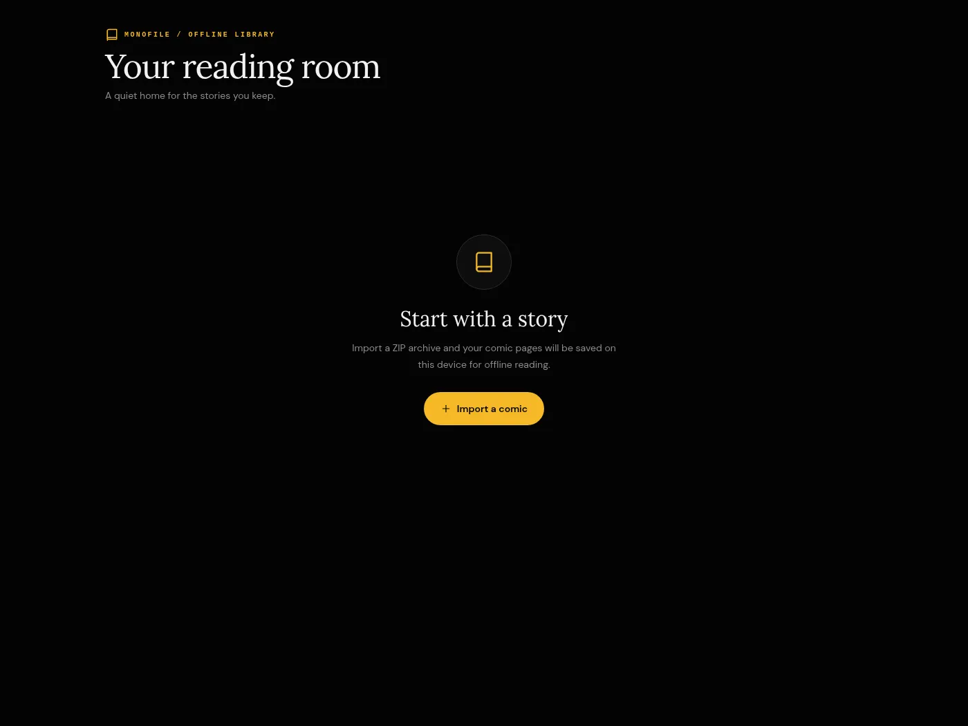 MonoFile Comic Reader
