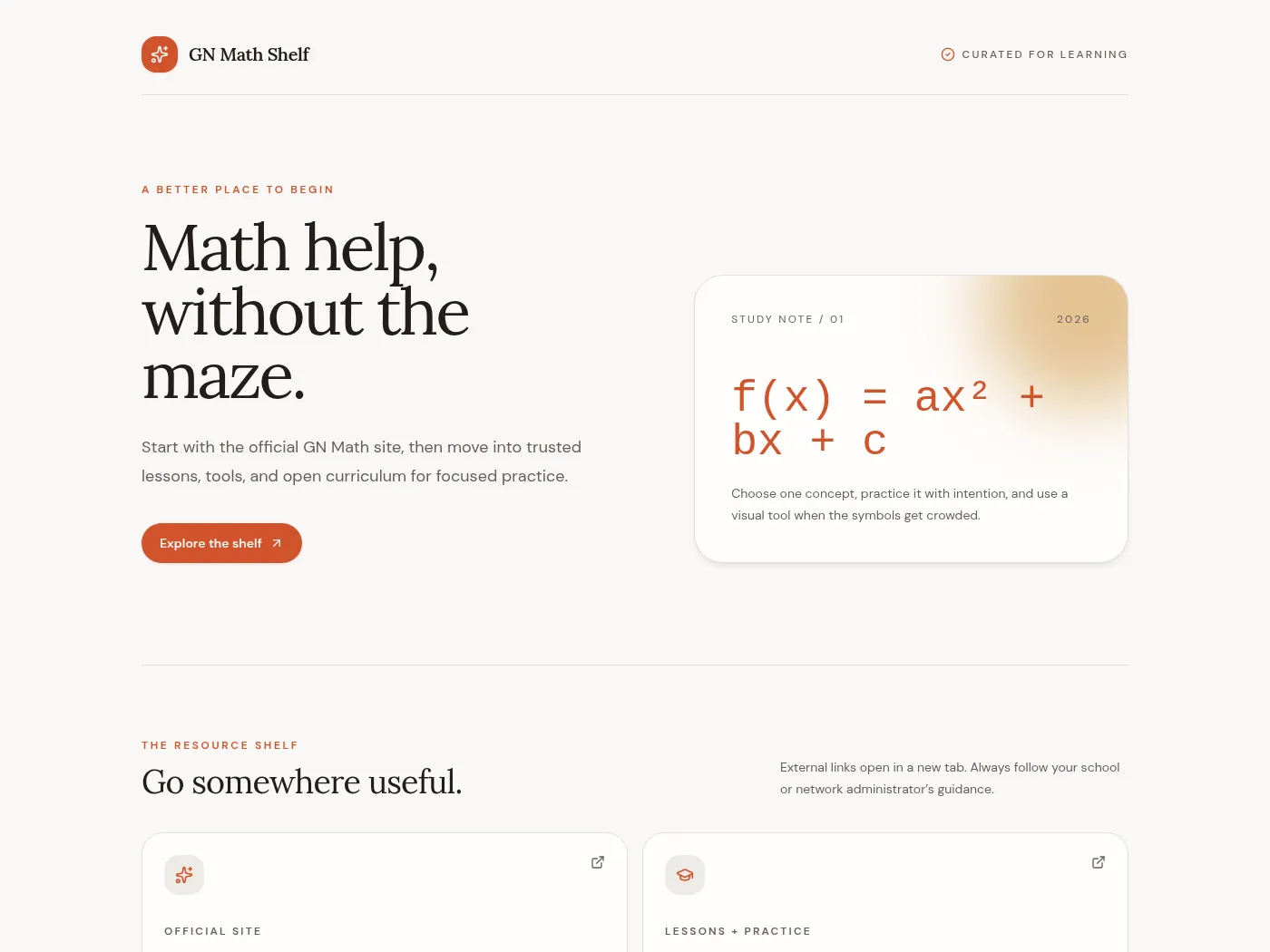 Unblocked GN Math Hub