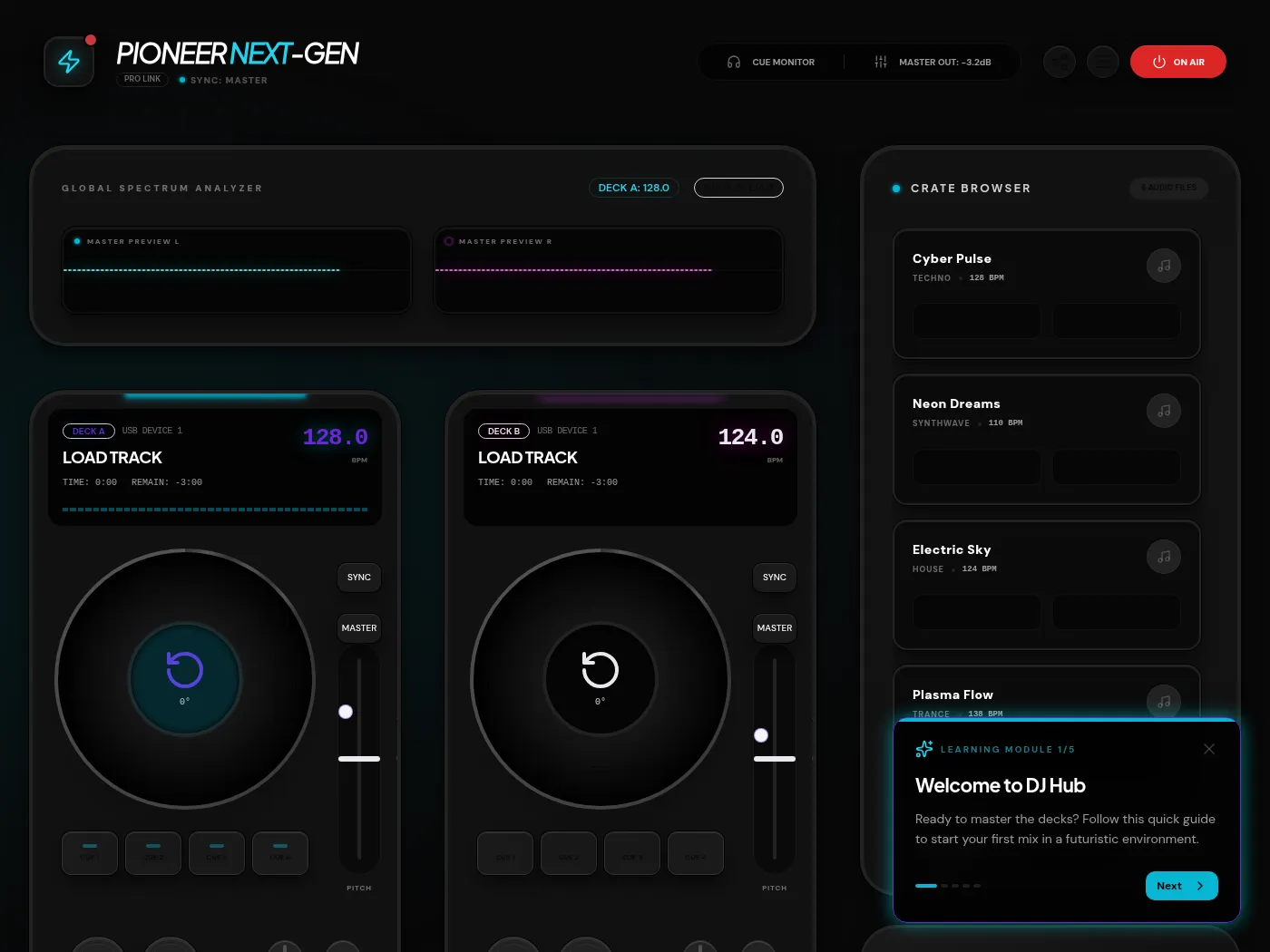 Virtual DJ Learning Hub