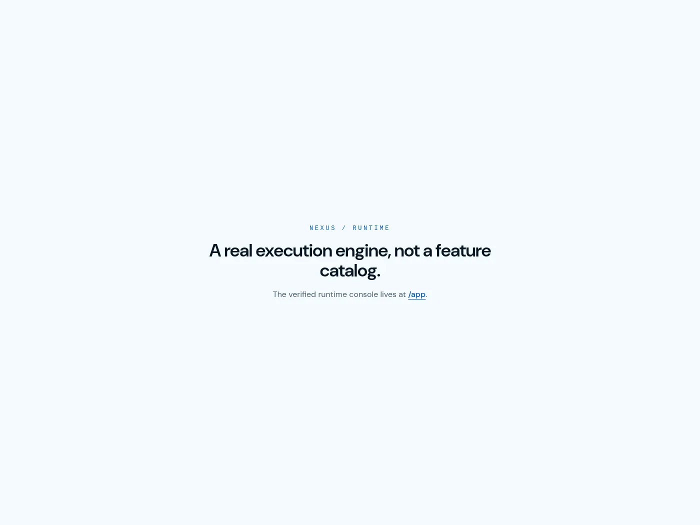 NEXUS AI Runtime