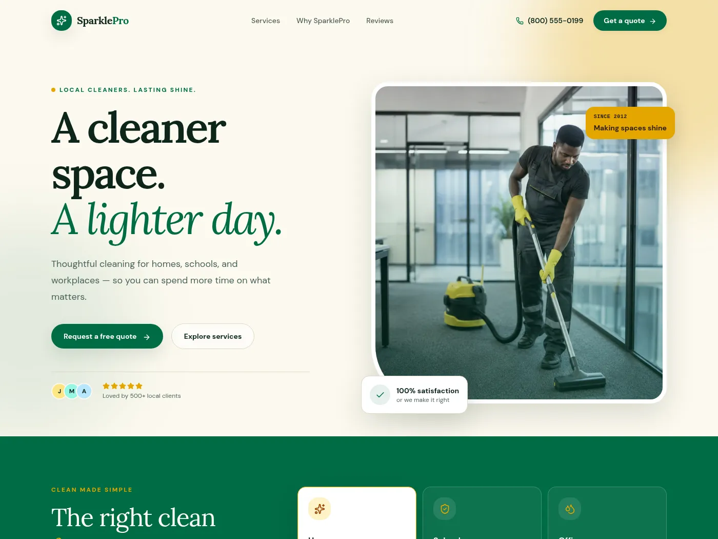 SparklePro Cleaning Site