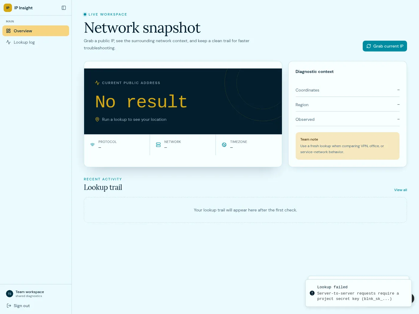 IP Insight Dashboard