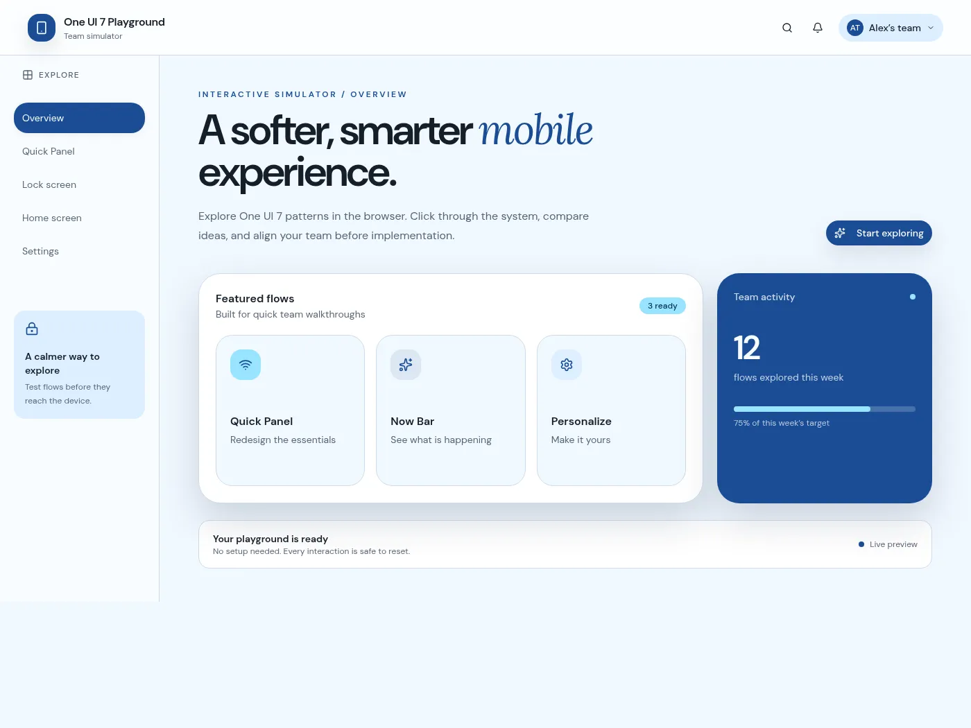 One UI 7 Playground