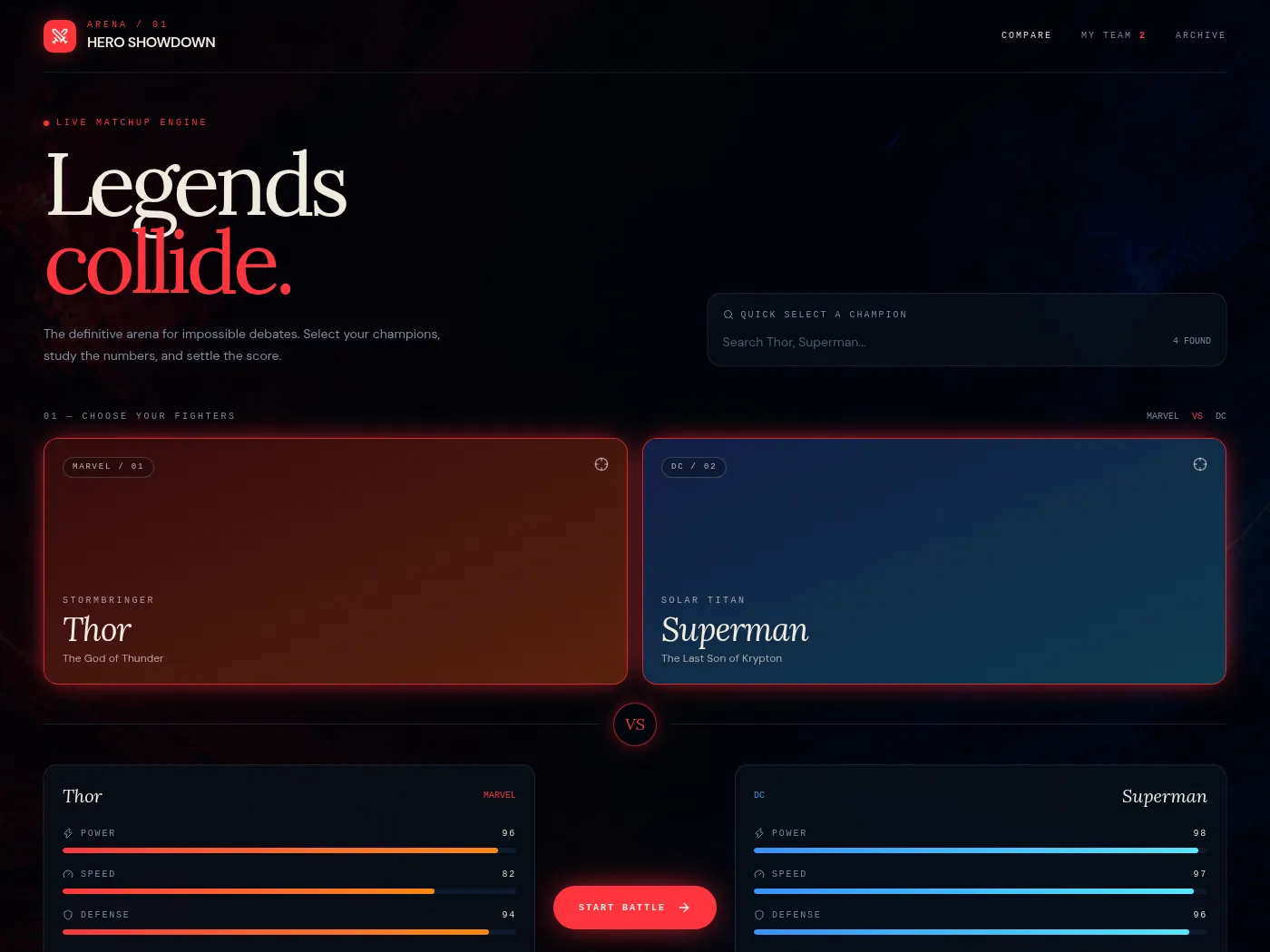 Hero Showdown Arena