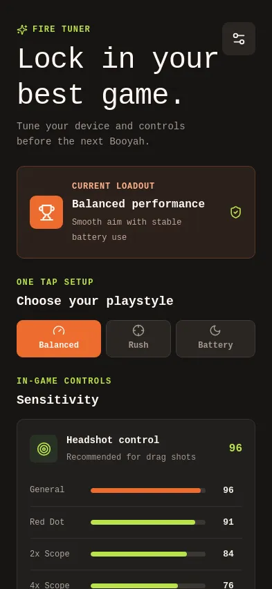 Free Fire Max Settings App