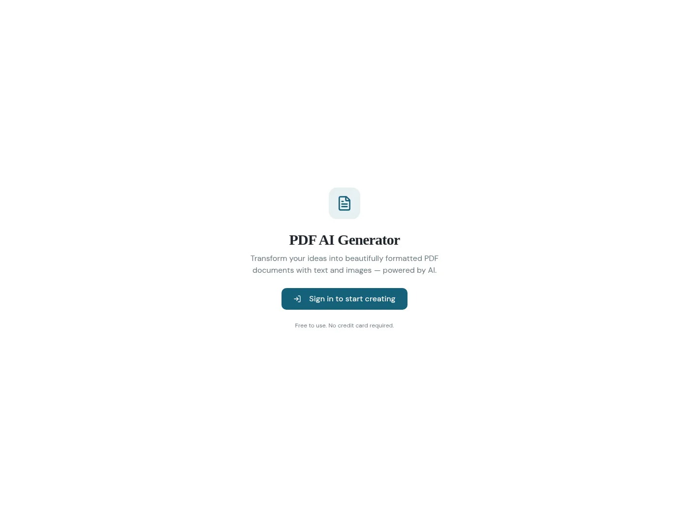 PDF AI Generator