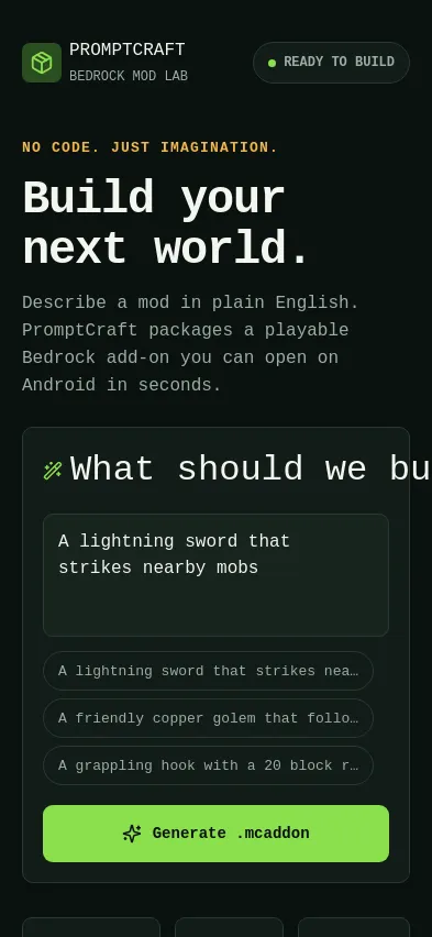 PromptCraft Bedrock Mods