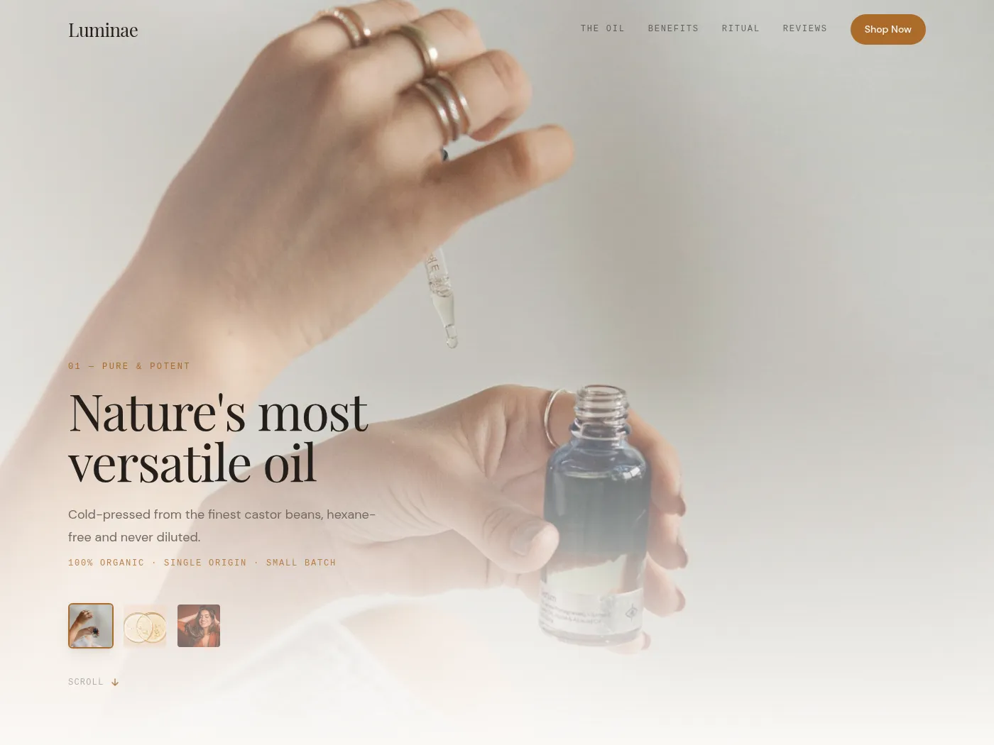 CastorOil Landing Page