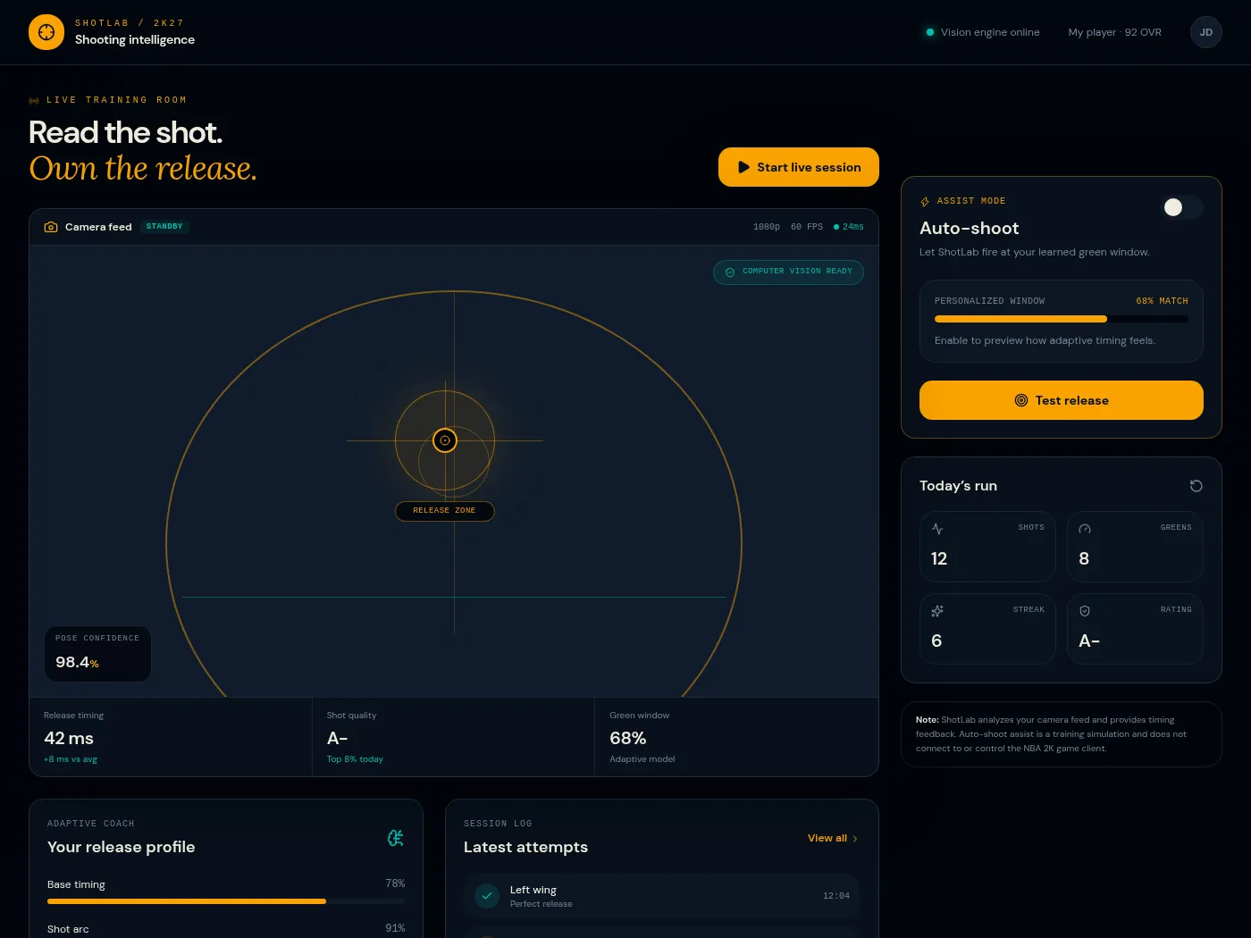 AI NBA 2K Shooting Trainer